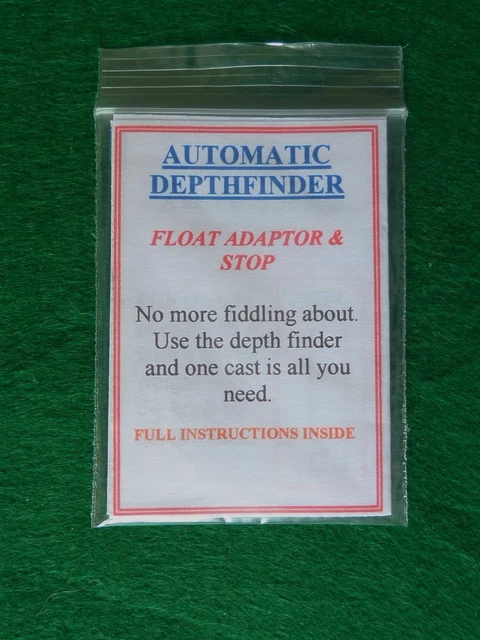 THE ORIGINAL AUTOMATIC Depth Finder & Float Adaptor- Single £1.50 ... THE ORIGINAL AUTOMATIC Depth Finder & Float Adaptor- Single £1.50 ...