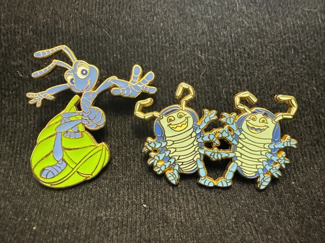 DISNEY PIXAR A Bug's Life Tuck & Roll Roly Poly Pin And Flik On Leaf ...
