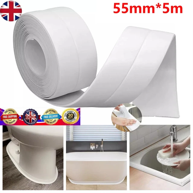 5m Self Adhesive Flexible Skirting Board Pvc Strip Floor Wall Joint