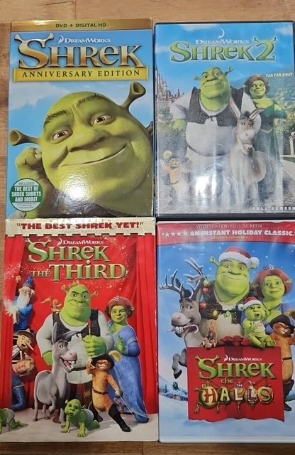 DREAMWORKS - SHREK, Shrek 2, Shrek The 3RD & Shrek The Halls DVD-Set ...