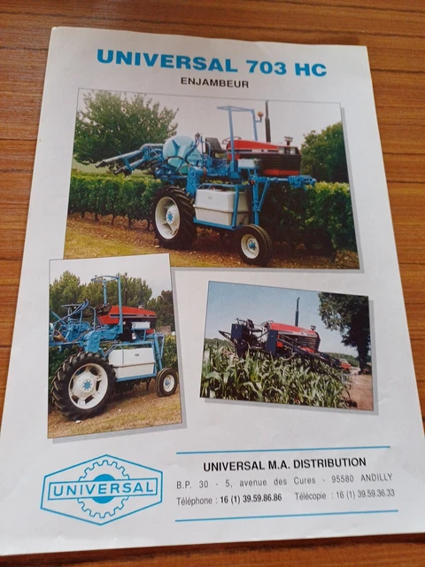 PROSPECTUS TRACTEUR UNIVERSAL Enjambeur 703 Hc Tractor Brochure ...
