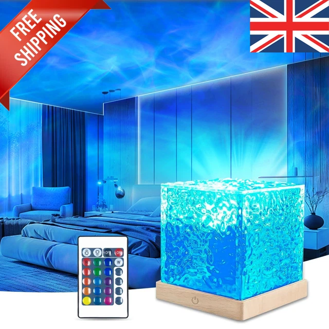 GALAXY PROJECTOR LIGHT Ocean Wave Crystal Night Lamp Bedroom Sensory ...