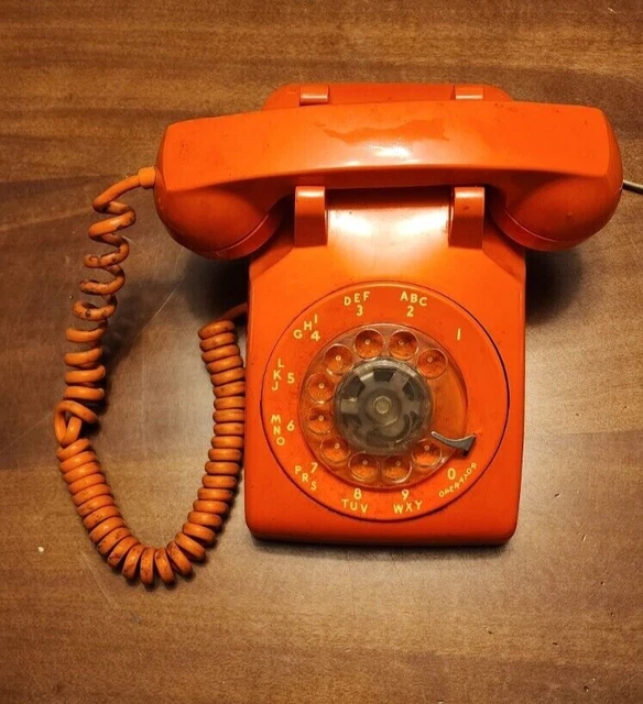 BURNT ORANGE COLOR Vintage Rotary Phone for Landline - 1970's - Inc ...