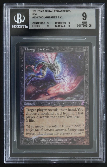 THOUGHTSEIZE BGS 9 TSR FOIL Retro Border Magic the Gathering Card MTG £ ...