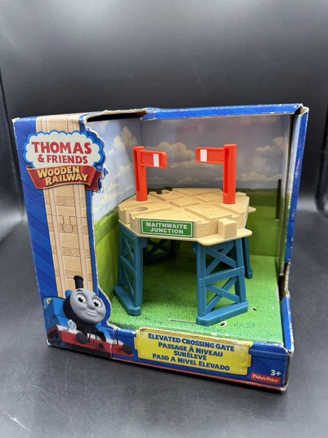 THOMAS & FRIENDS Wooden Railway Elevated Crossing Gate Track For Train ...