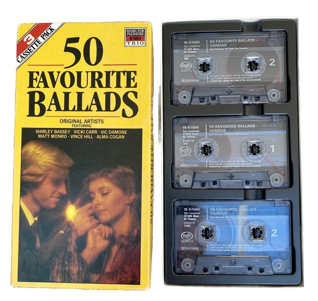 EMI 50 FAVOURITE Ballads Cassette Tape Pack Set Of 3 Original artists ...