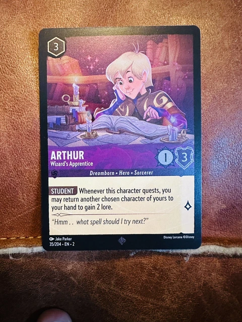 ARTHUR WIZARD'S APPRENTICE Disney Lorcana Rise of the Floodborn 35/204 ...