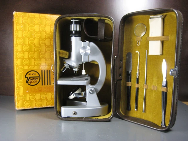 VINTAGE 1968 JASON Empire Microscope Model No. 712 w/ Vinyl Case ...