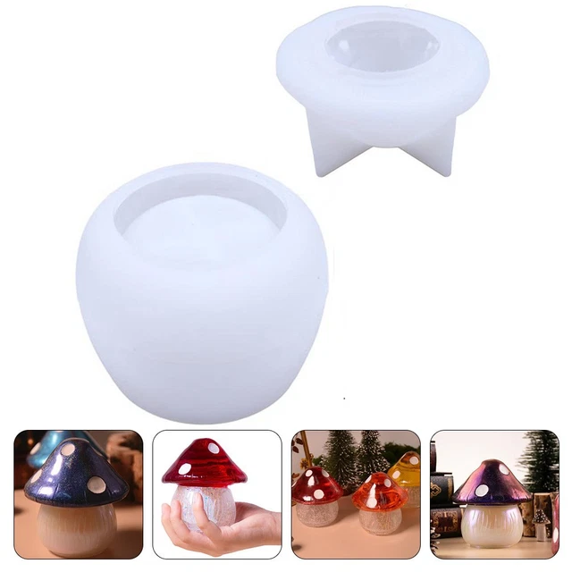 DIY EPOXY SILICONE Casting Mold Mushroom Jar Shaped Molds Seal Reusable ...