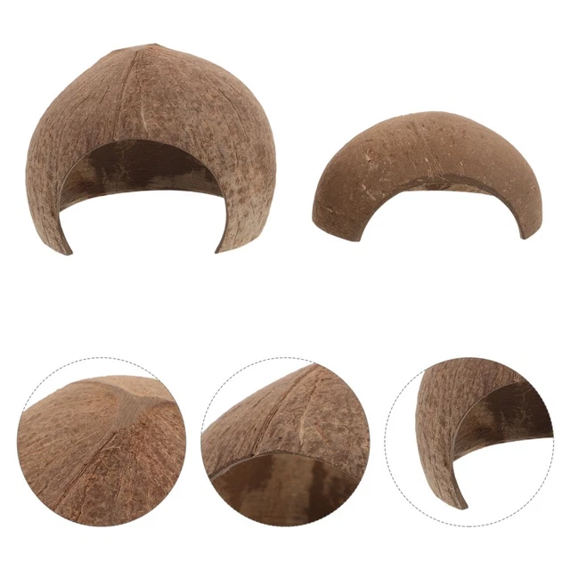 4PCS COCONUT SHELL Hideouts Reptiles Cave Shelter Aquarium Habitat for ...