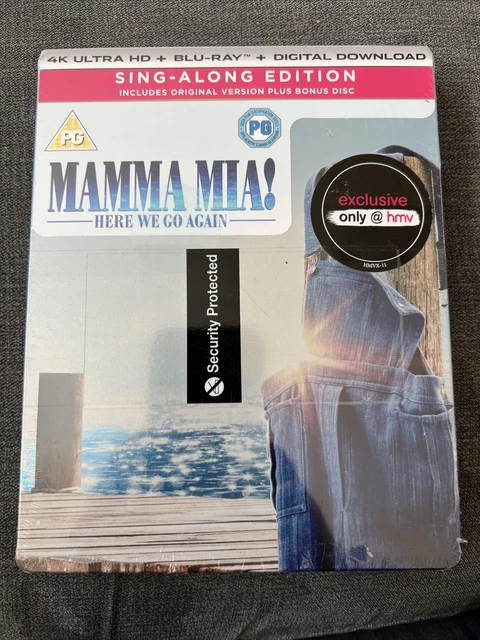 MAMMA MIA HERE We Go Again 4K ULTRA HD + BLU-RAY STEELBOOK SING ALONG EDITION EUR 6,99 - PicClick IT