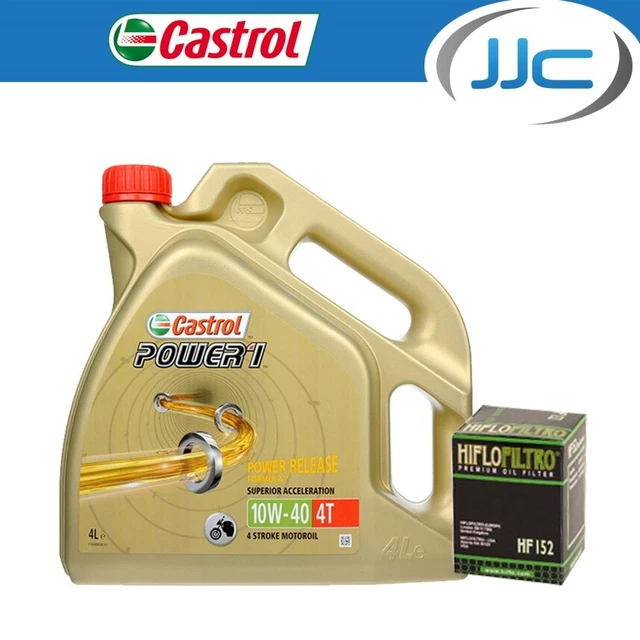 CASTROL POWER 1 10W40 Oil & HiFlow Filter For Triumph 2011 Speed Triple ...
