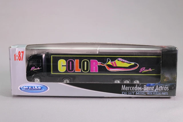 LE2864 WELLY 72130W train Ho Camion Mercedes Benz Actros remorque Color ...