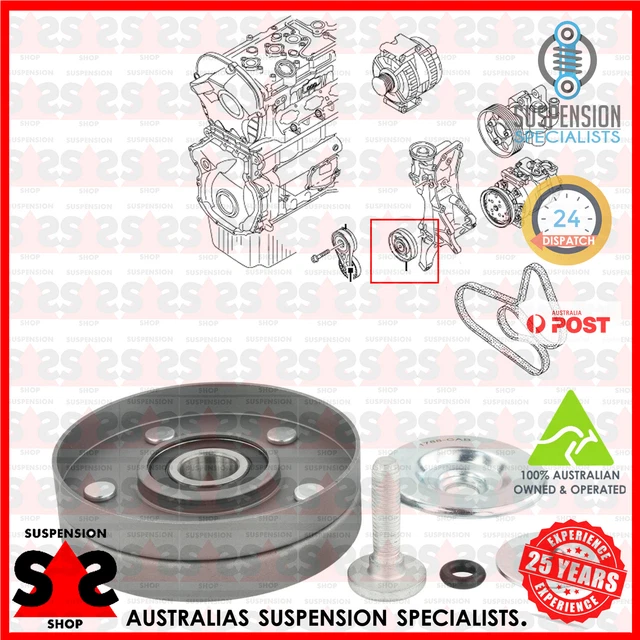 DEFLECTION/GUIDE PULLEY, V-RIBBED Belt Suit VW Transporter T5 Platform ...
