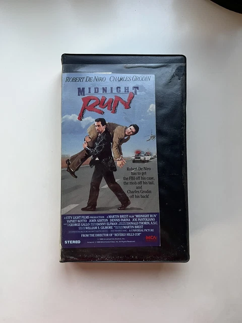 MIDNIGHT RUN VHS Tape Clamshell 1989 Robert De Niro Charles Grodin £2. ...