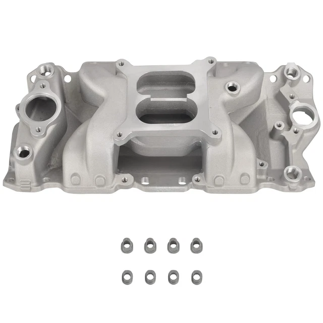 ALUMINUM AIR GAP Intake Manifold for SBC Small Block Chevy 350 400 1955 ...