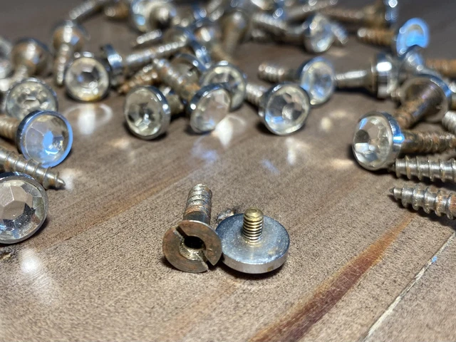 ANTIQUE MIRROR SCREWS Diamanté Head x 4 £4.88 - PicClick UK