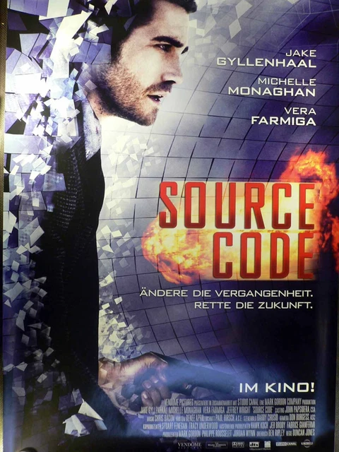 SOURCE CODE - Jake Gyllenhaal - Vera Farmiga - Filmposter A1 84x60cm ...