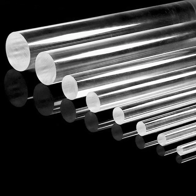 CLEAR ACRYLIC ROD Round Bar Strips Plastic Cut Craft Hobby Dowel 2/4/5 ...
