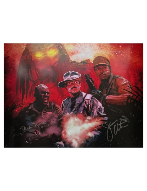 PREDATOR A2 ILLUSTRATED Art Print Signed By Jesse Ventura & Bill Duke ...
