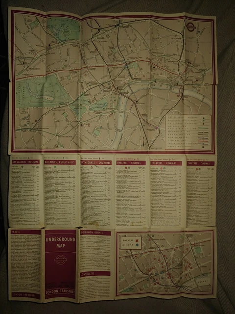 LONDON TRANSPORT UNDERGROUND Map Number 1 1939 Metropolitan and ...