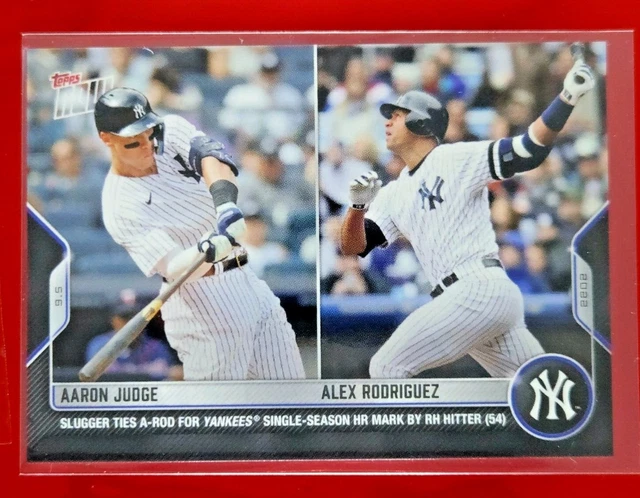AARON JUDGE TIES Alex Rodriguez HR’s- 2022 MLB TOPPS NOW Card 843 EUR 2 ...