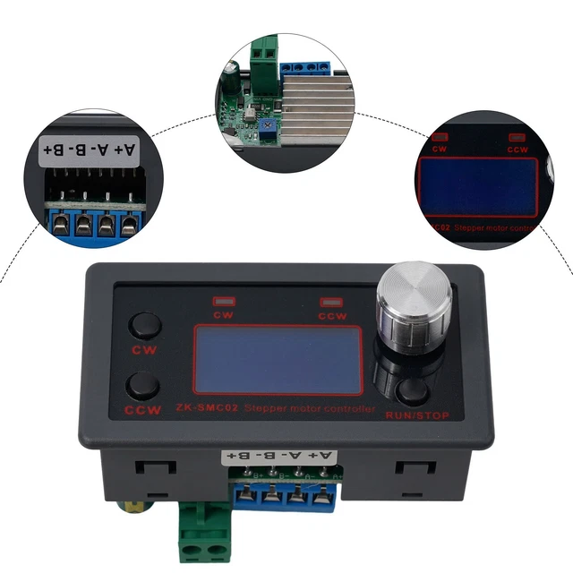 ZK-SMC02 STEPPER MOTOR Controller / Pulse Speed Angle Control Module U ...