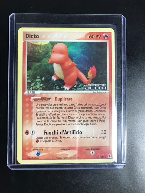 DITTO CHARMANDER EX Specie Delta 61/113 Pokemon card Stamped Logo No ...
