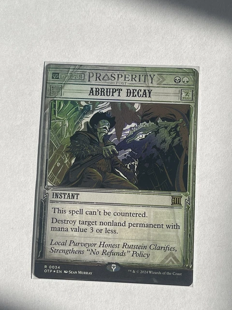 MTG - ABRUPT Decay - FOIL - Outlaws of Thunder Junction : Breaking News ...