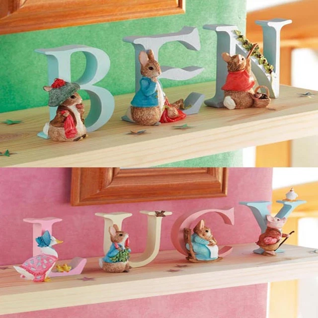 BEATRIX POTTER & Peter Rabbit " Alphabet Lettres Figurine Ornements ...