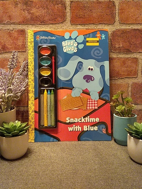 VTG 2001 BLUE'S Clues "Snack Time With Blue" Golden Books Paint ...