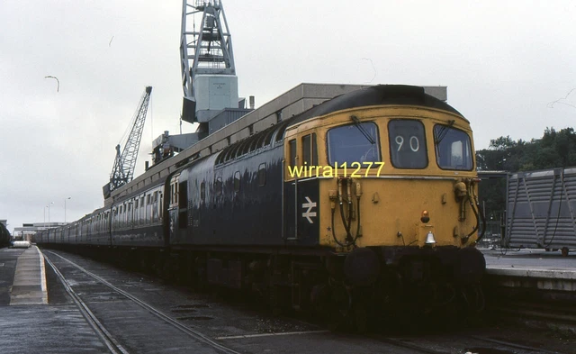 ORIGINAL RAILWAY SLIDE Class 33 33110 at Weymouth Quay 09.79 £3.75 ...