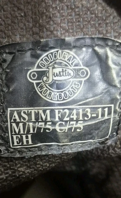 JUSTIN WK4688 STAMPEDE Driller Steel Toe Western Work Boots Size 8.5D £ ...