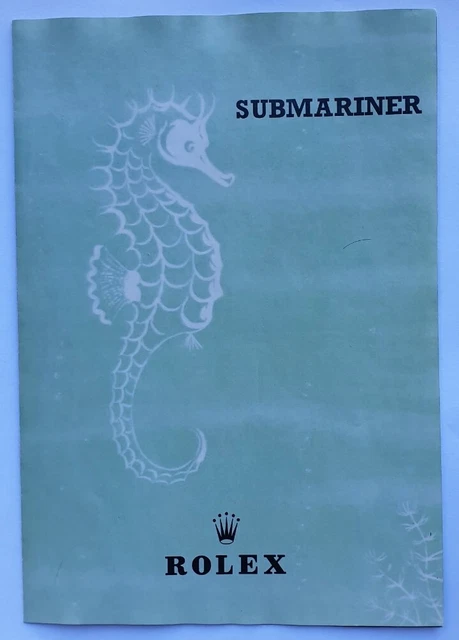 ROLEX 1960 '60 Submariner Booklet Libretto Brochure Cavalluccio Marino ...