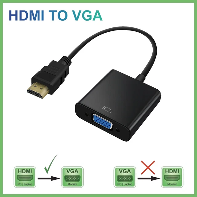 HDMI MALE INPUT to VGA Female output Converter Adapter Cable for PC Monitor TV £2.39 - PicClick UK