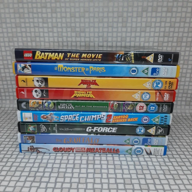 KIDS FILMS DVD Bundle x9 Batman Kung-fu Panda Ninja Turtles Space ...