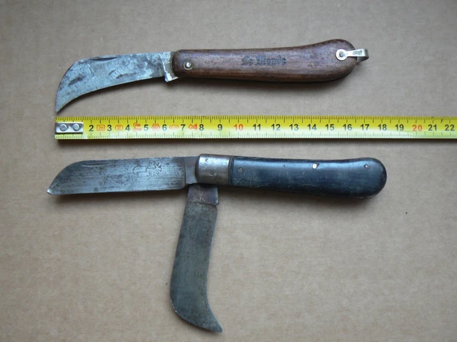 COUTEAUX SERPETTE GREFFOIR de Poche anciens x 2 Le Monde & BOOLAYCH EUR 25,00 - PicClick FR