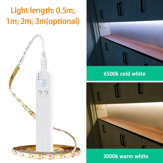 DIMMABLE LEDS STRIPS Light PIR Motion Sensor 3 Meters 180LEDs Rope ...