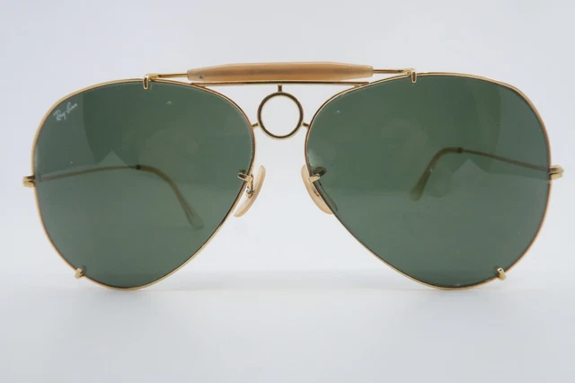 VINTAGE B&L RAY Ban Star Shooter sunglasses with case USA etched BL 64 ...