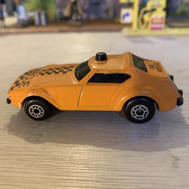 VINTAGE MATCHBOX 1985 Super GT Fire Rescue Car Rare Orange Original Old ...