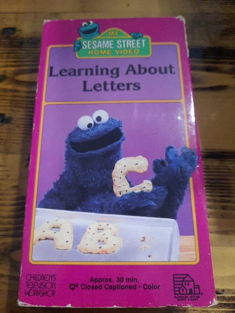 SESAME STREET LEARNING About Letters VHS Video Tape 1986 PBS Cookie ...