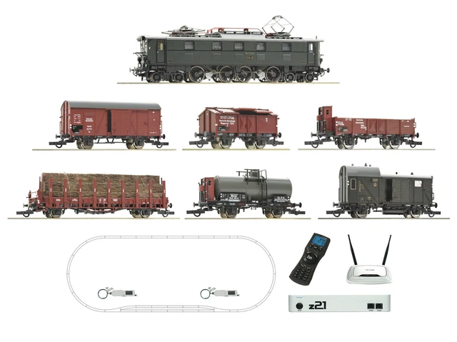 ROCO 51323 DIGITAL Starter Set Z21 Electric Locomotive Class E 52 and ...