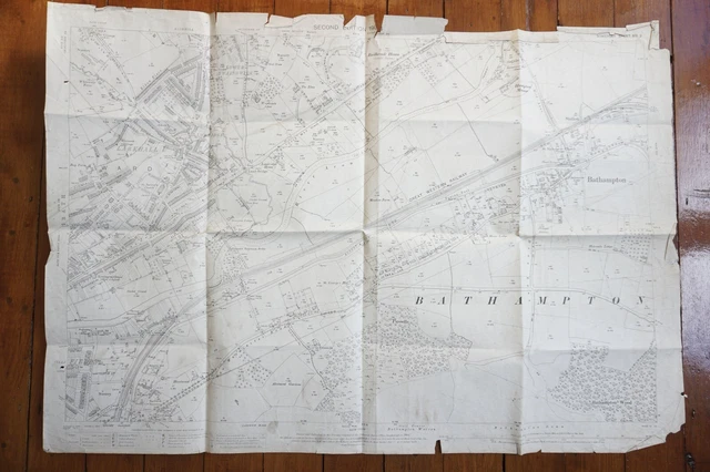 1904 BATHAMPTON SOMERSET Larkhill GWR Great Western Railway OS Railway ...