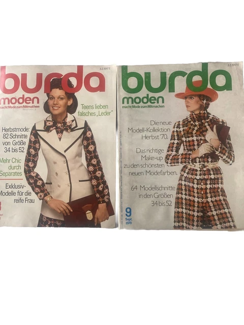 ALTE BURDA MODEN 1970 September 1971 August EUR 6,99 - PicClick DE