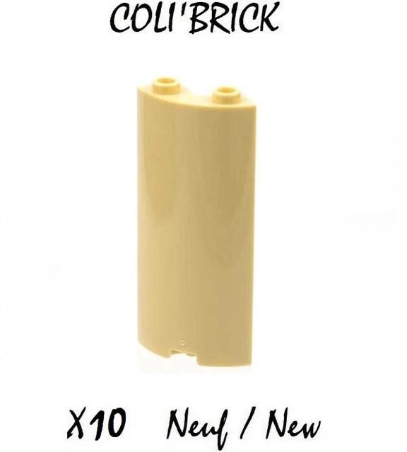 LEGO 30987 - 10x Mur, Panneau / Cylinder Quarter 2x2x5 - Beige / Tan ...