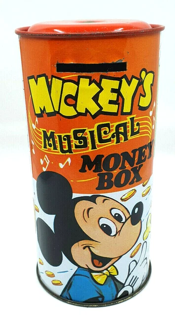 VINTAGE MICKEY'S MUSICAL Money Box Walt Disney Mickey Mouse England ...