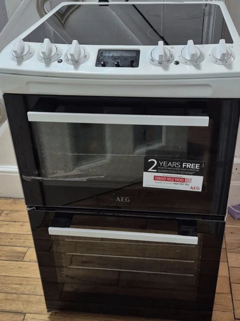 AEG 55CM FREE Standing Electric Cooker with Ceramic Hob - CCX1530ACW # ...