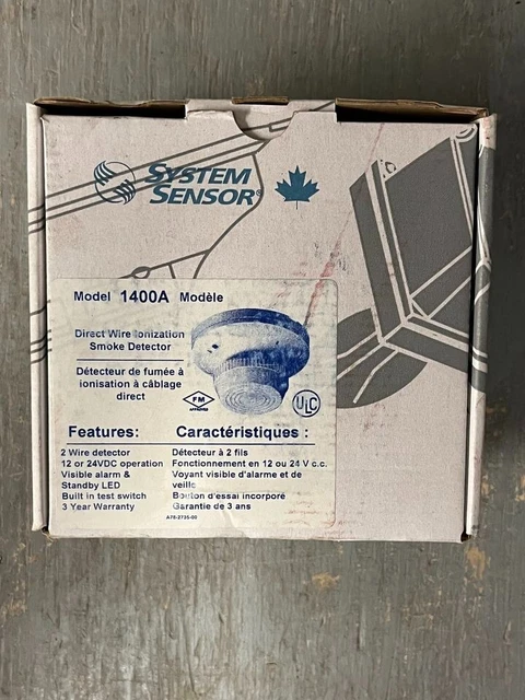 BRAND NEW IN BOX System Sensor 1400A Ionization Smoke Detector Direct ...