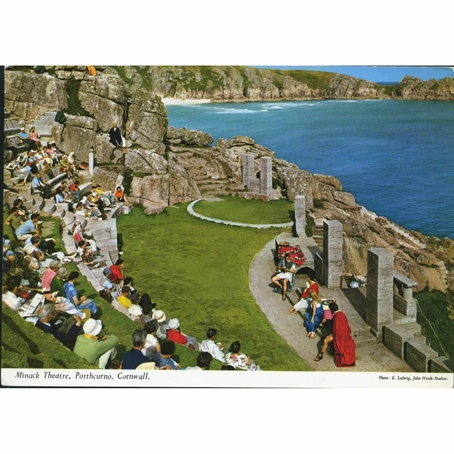 JOHN HINDE ORIGINAL colour {ostcard 'Minnack Theatre, Porthcurno ...