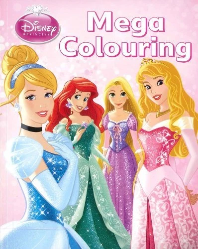 DISNEY PRINCESS MEGA Colouring Book EUR 3,94 - PicClick IT